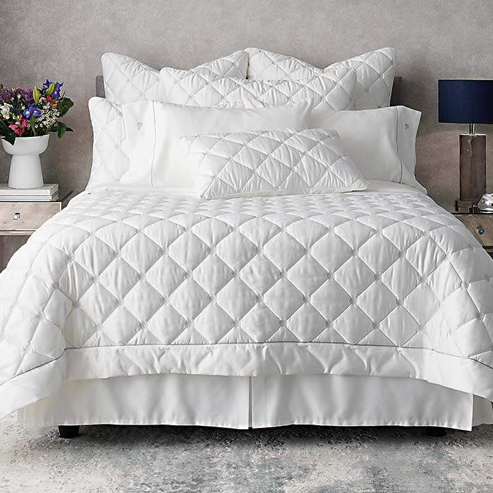 Coco Deluxe Bed Quilt Set Continental White