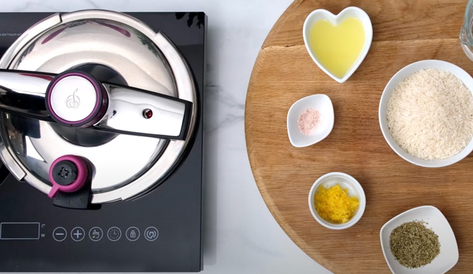 Pressure Cooker Lemon and Herb Rice