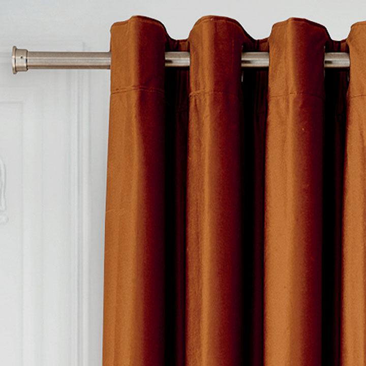 Velvet Ready-To-Hang Easy Pleat Curtains Sienna