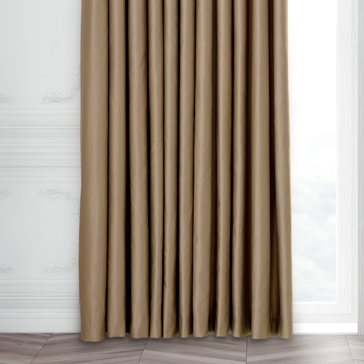 Pres Les Tessuto Latte Ready-To-Hang Easy Pleat Curtains